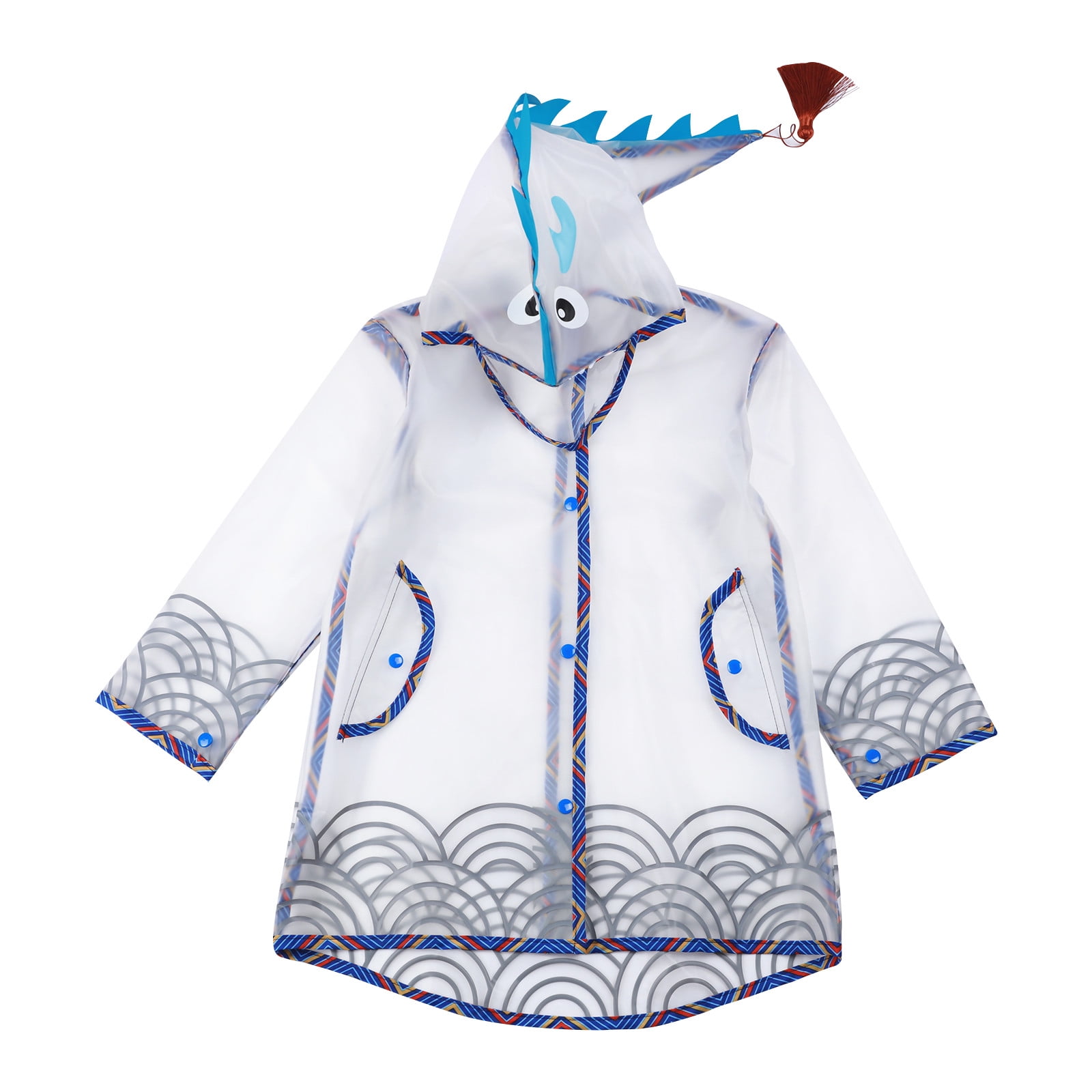 REORIAFEE Clear Raincoat Animated Designs Rain Jacket with Hood and ...