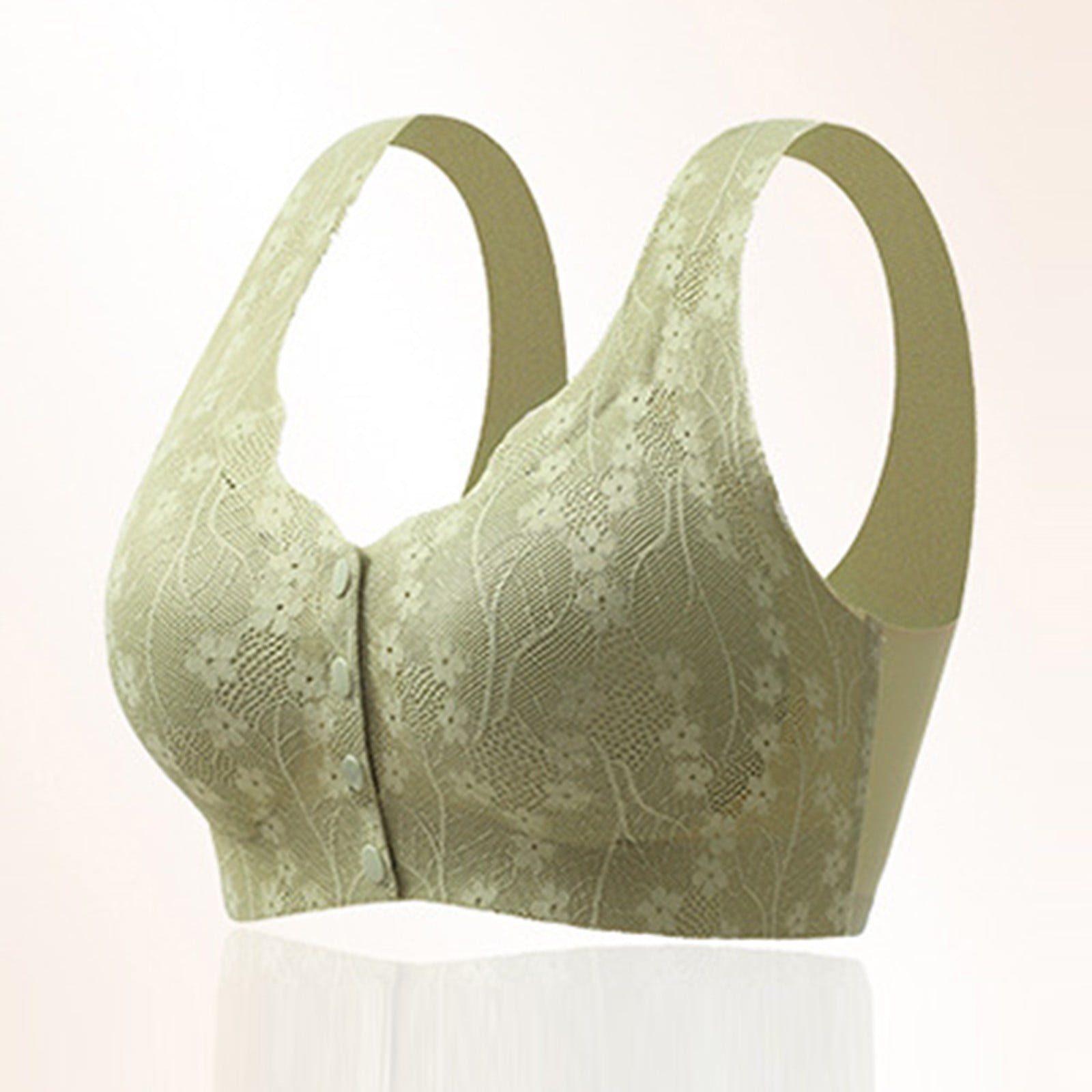 REORIAFEE Front Closure Bras for Older Women No Underwire Gathered ...