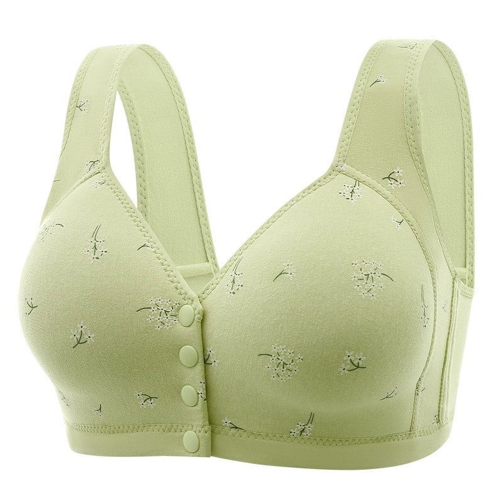 REORIAFEE Front Closure Bras Plus Size Senior Back Support Wireless ...