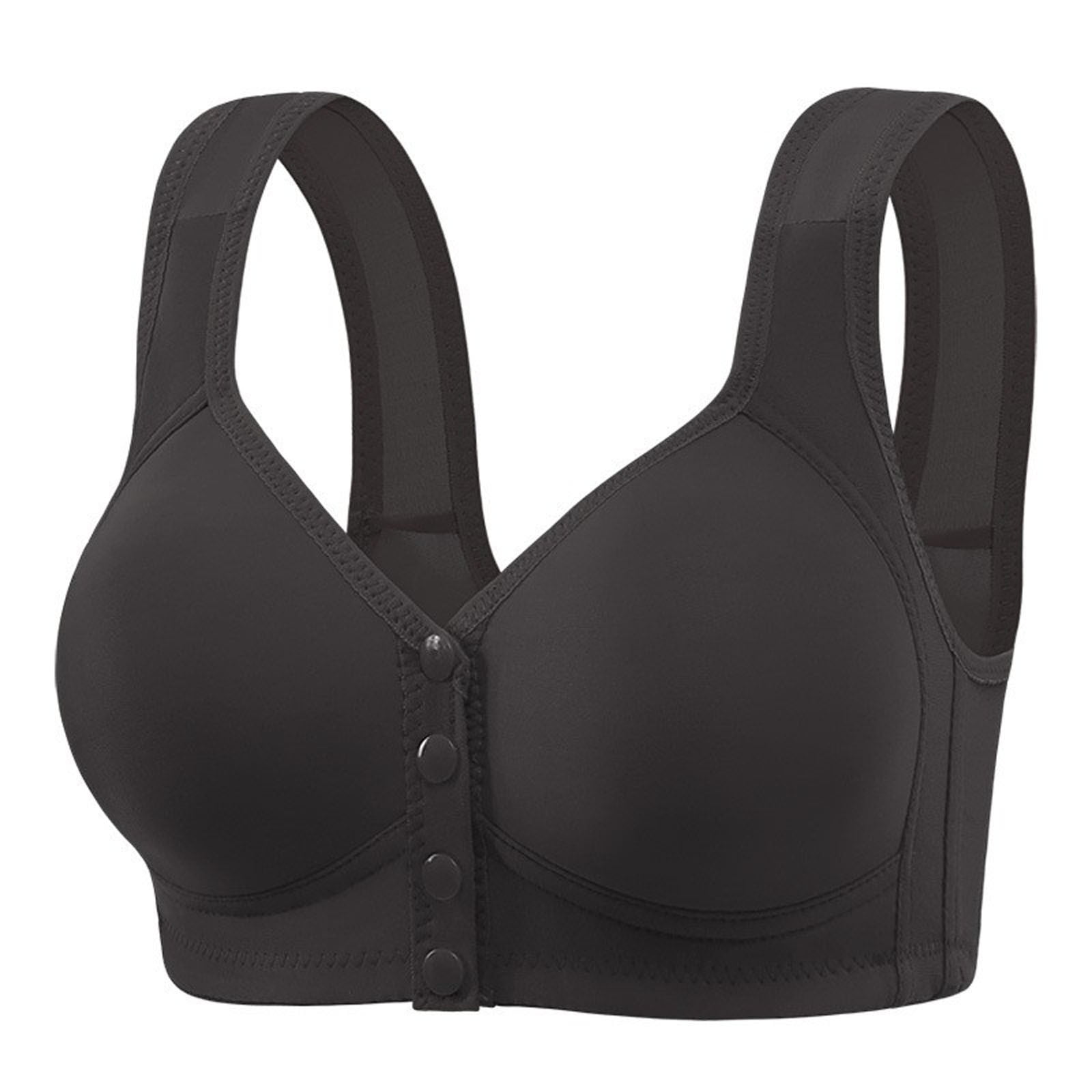 REORIAFEE Front Closure Bras Wireless Back Support Slightly Padded ...