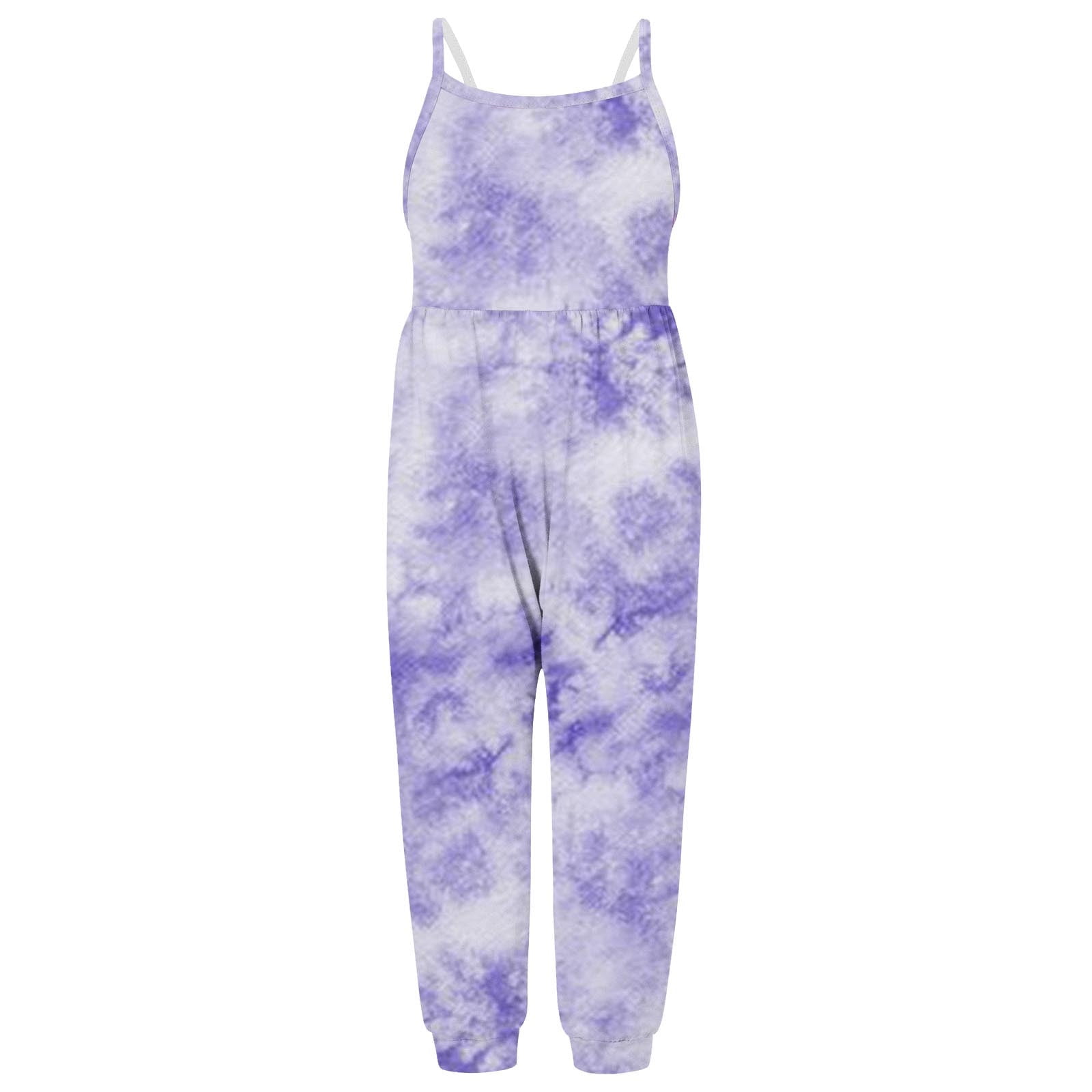 REORIAFEE Girls Cute Jumpsuits Sleeveless Rompers Spaghetti Straps ...