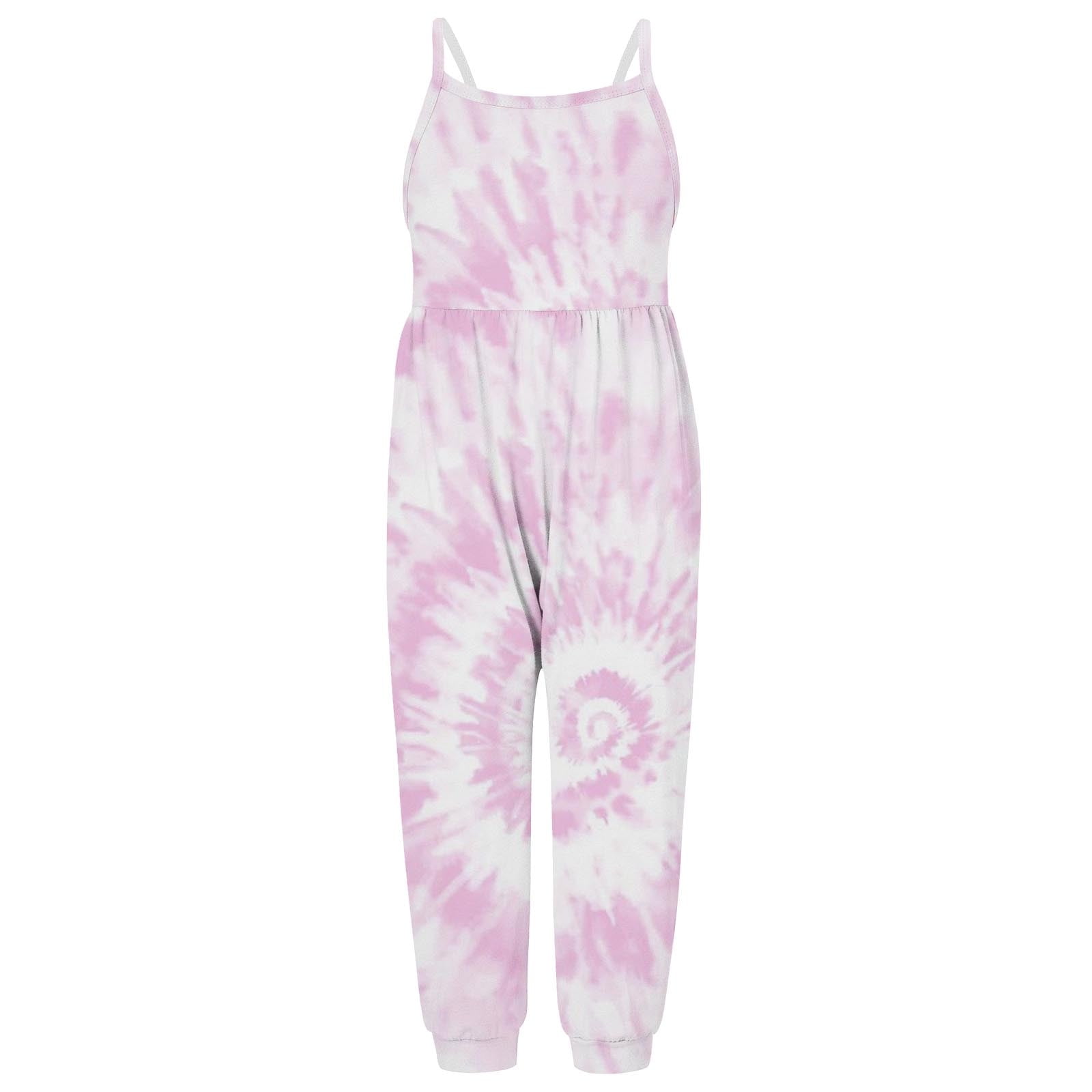 REORIAFEE Girls Plus Size Rompers Sleeveless Rompers Spaghetti Straps ...