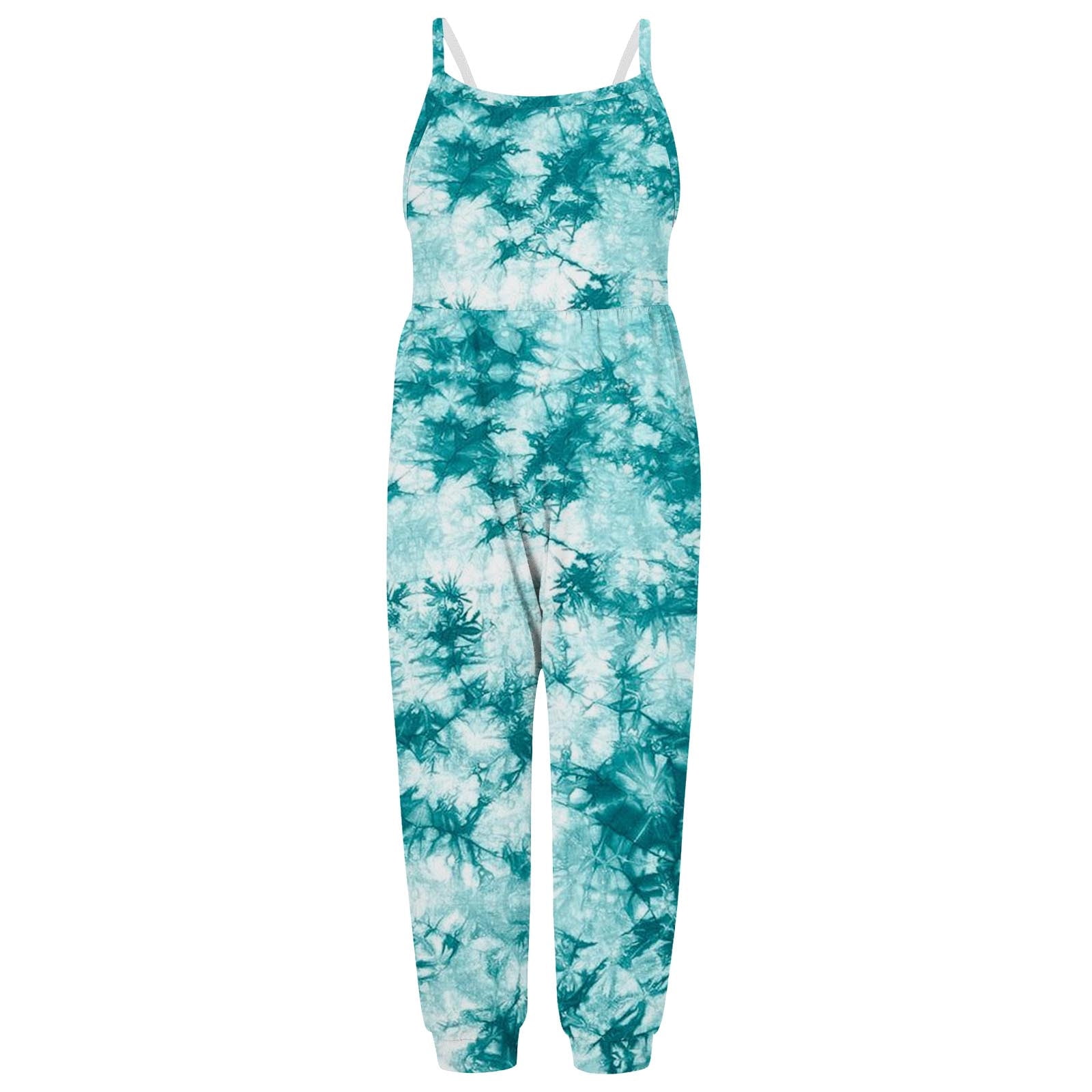 REORIAFEE Girls Rompers and Jumpsuits Sleeveless Rompers Spaghetti ...