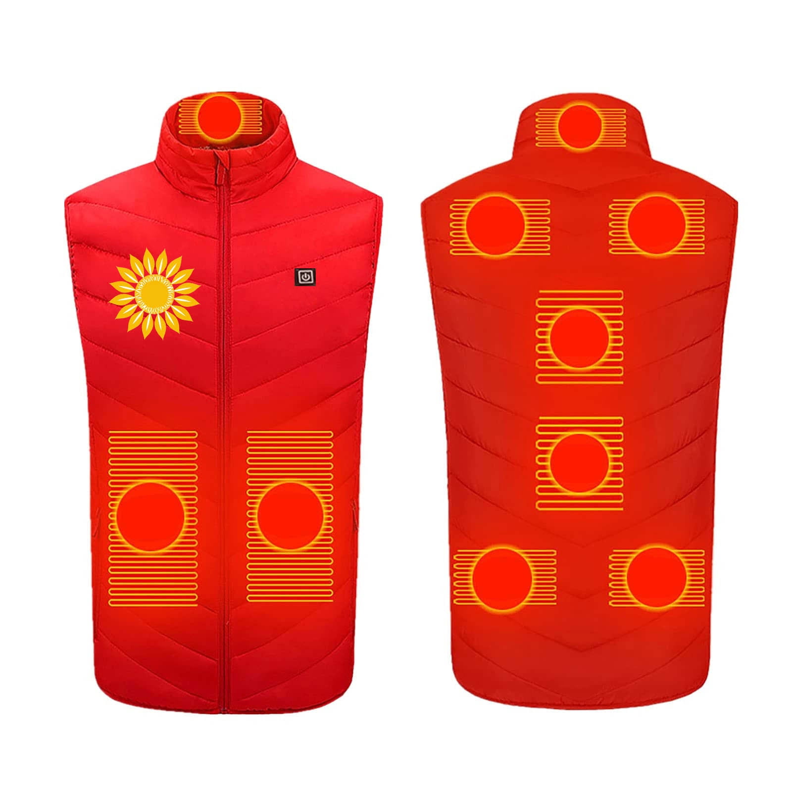 REORIAFEE Heat Vest Jacket Unisex with 9 Heating Zones Electric Heated ...
