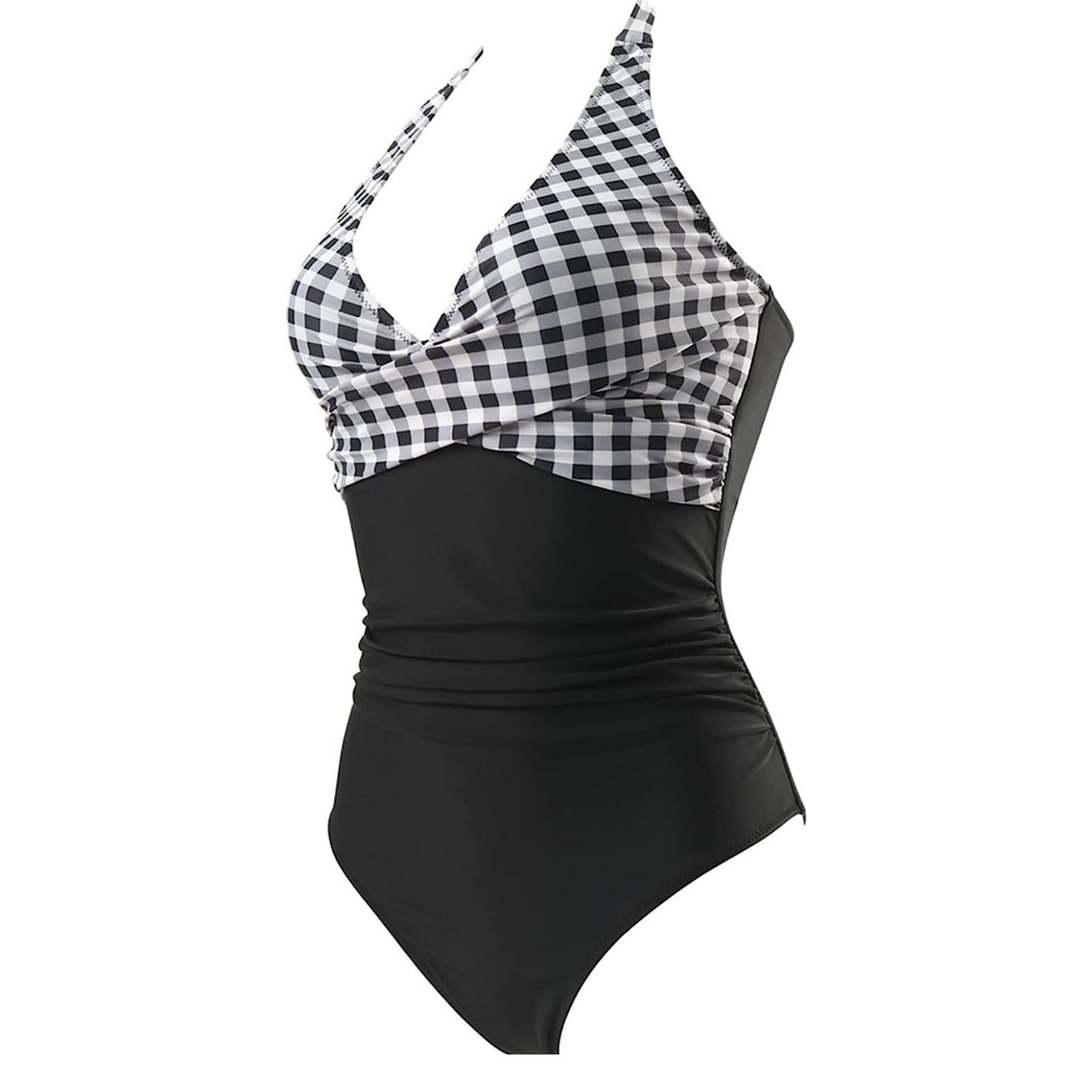 REORIAFEE Swimsuits for Women over 50 Vintage Printed Swimwear Sexy V ...