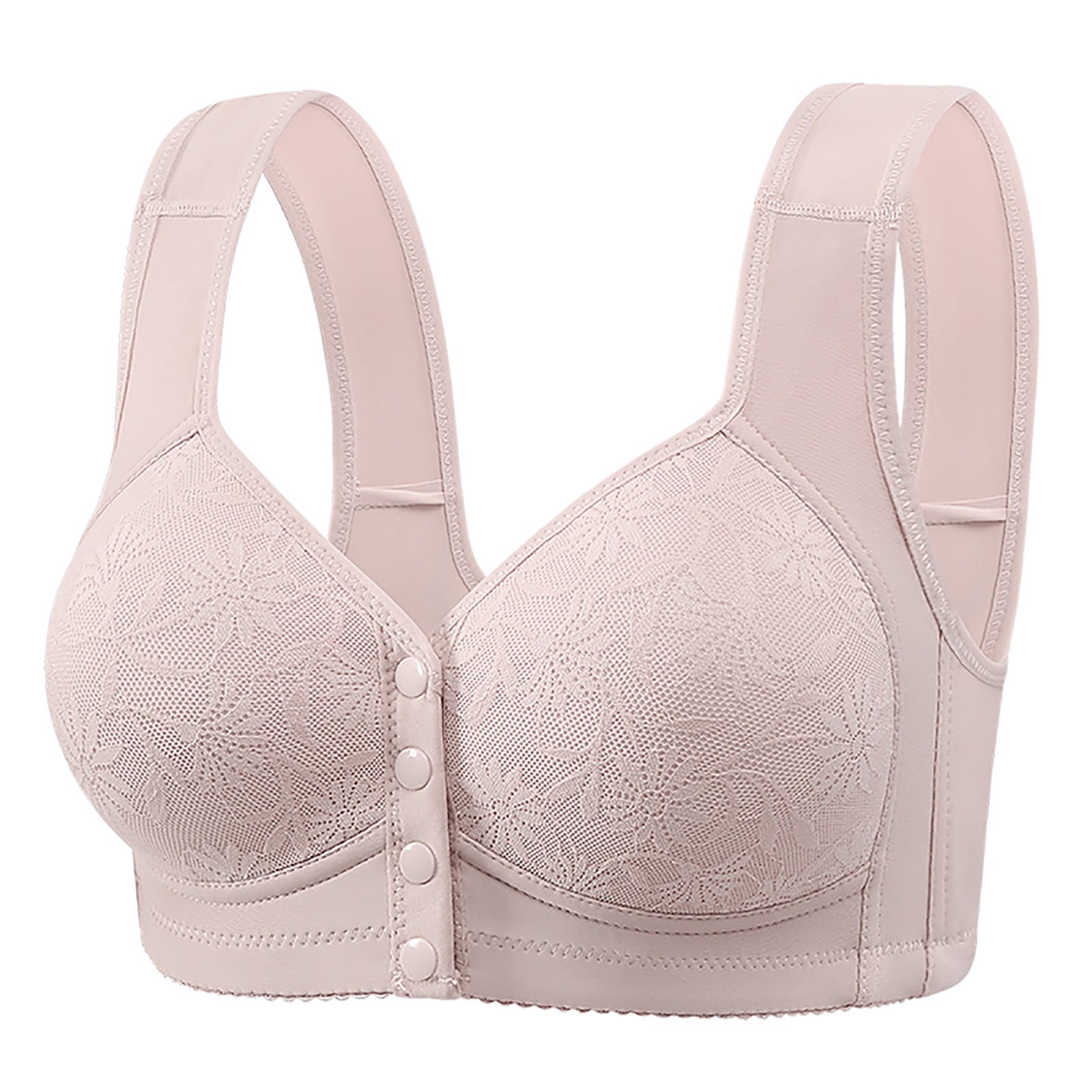 REORIAFEE Women Bras Front Closure Wireless Back Support Slightly ...