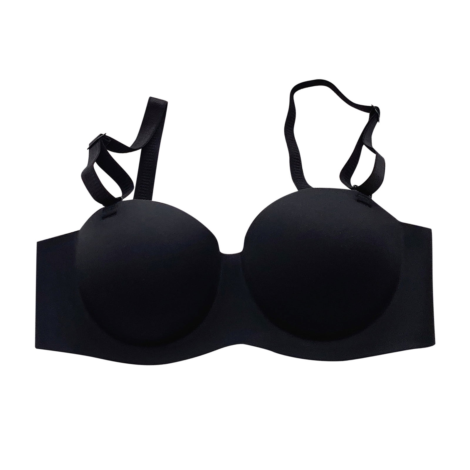 REORIAFEE Women's Bra Push Up Gathering Seamless Bra Detachable ...