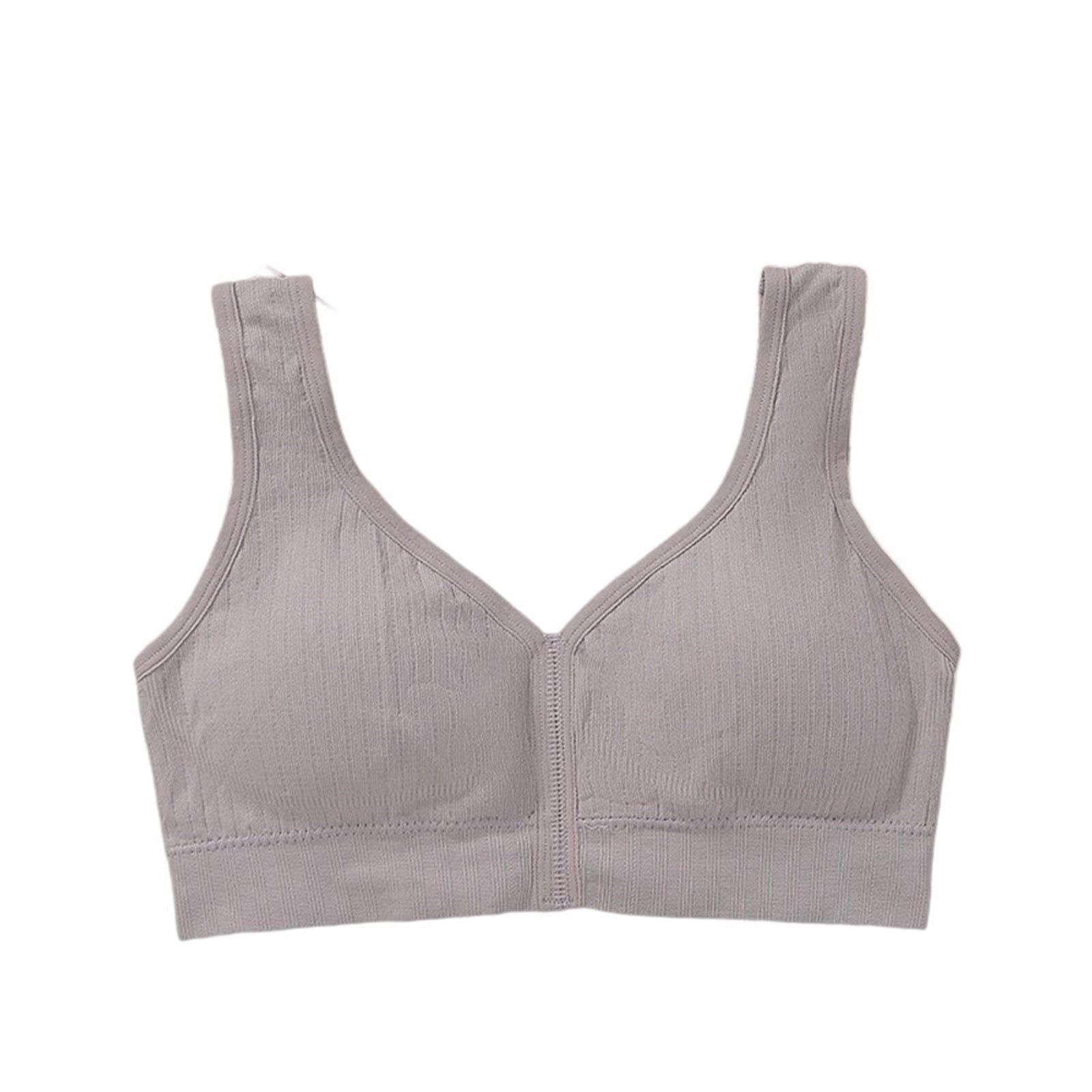 REORIAFEE Women's Sports Bras Pull on Wide Strap No Underwire Push up ...