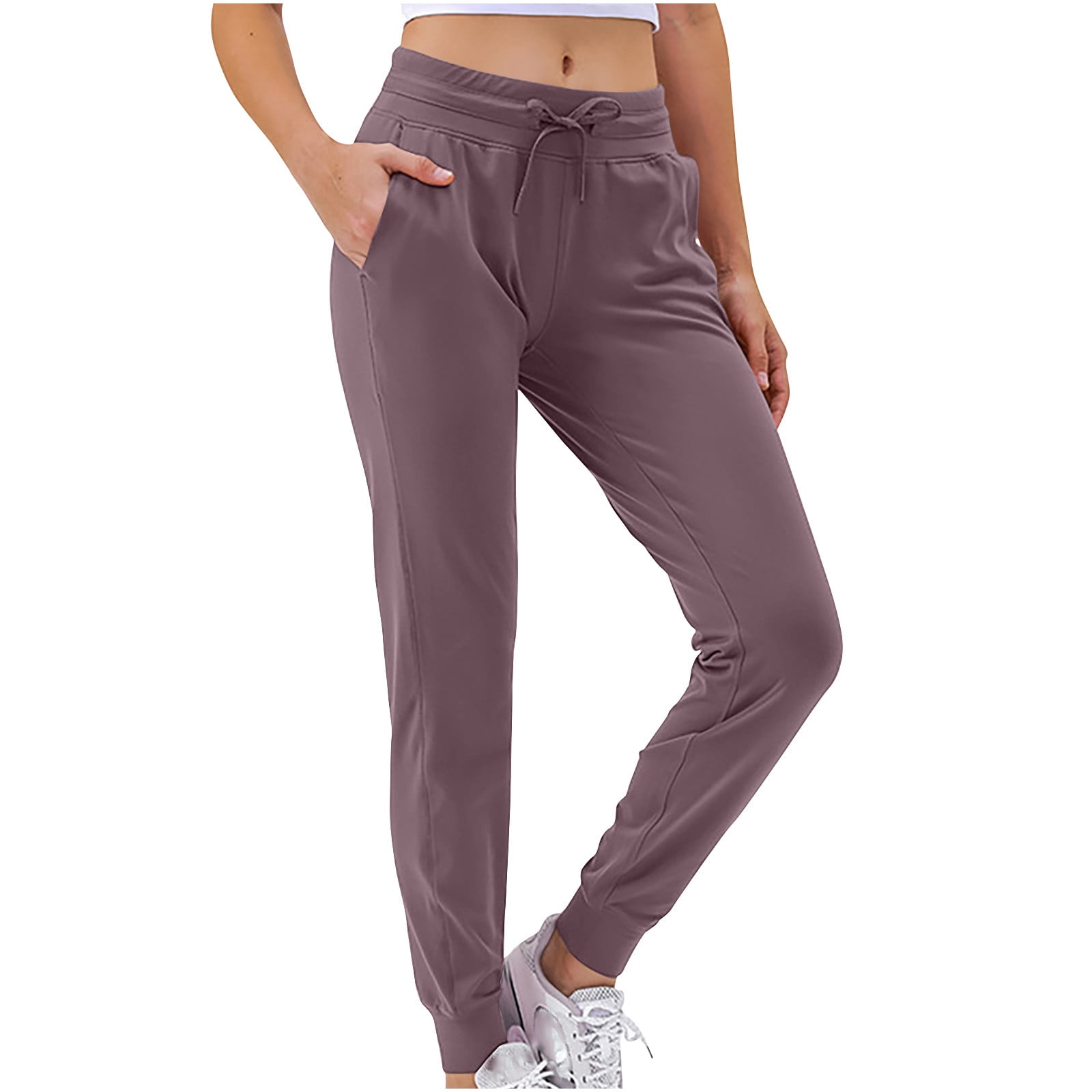 REORIAFEE Womens Plus Size Sweatpants with Pockets and Drawstring Solid ...