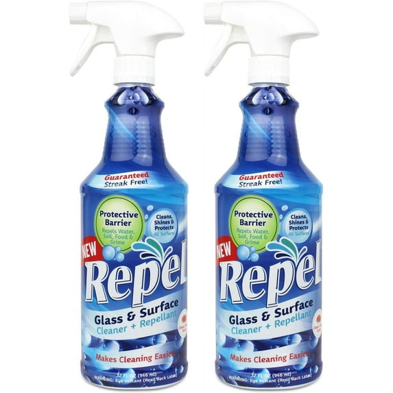 REPEL Glass & Surface Cleaner 32 fl. oz. - Cleans & Repels water spots ...