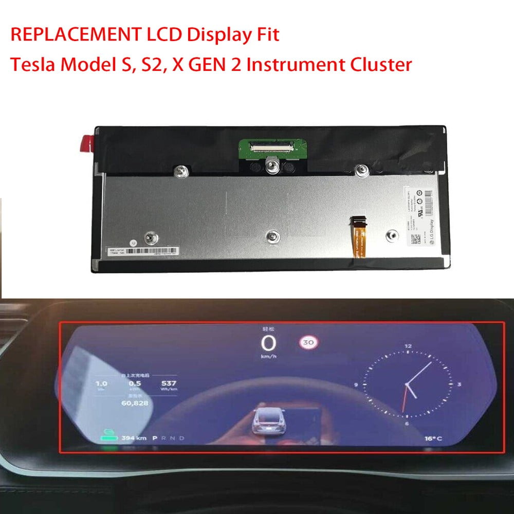 REPLACEMENT LCD Display Tesla Model S, S2, X GEN 2 Digital Instrument ...