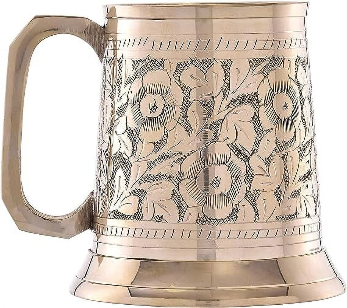 REPLICARTZ Brass German Style Beer Stein - Handcrafted Brass Antique ...