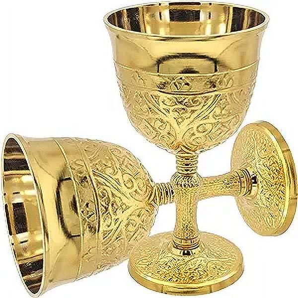 REPLICARTZUS Brass Chalice Goblet Luxurious Gold Plated Roman King ...