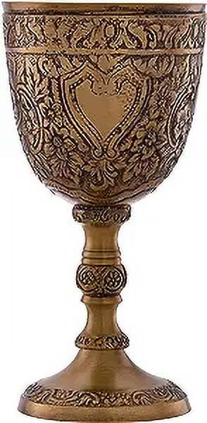 REPLICARTZUS Brass Wine Goblet Vintage Antique Finish Renaissance ...