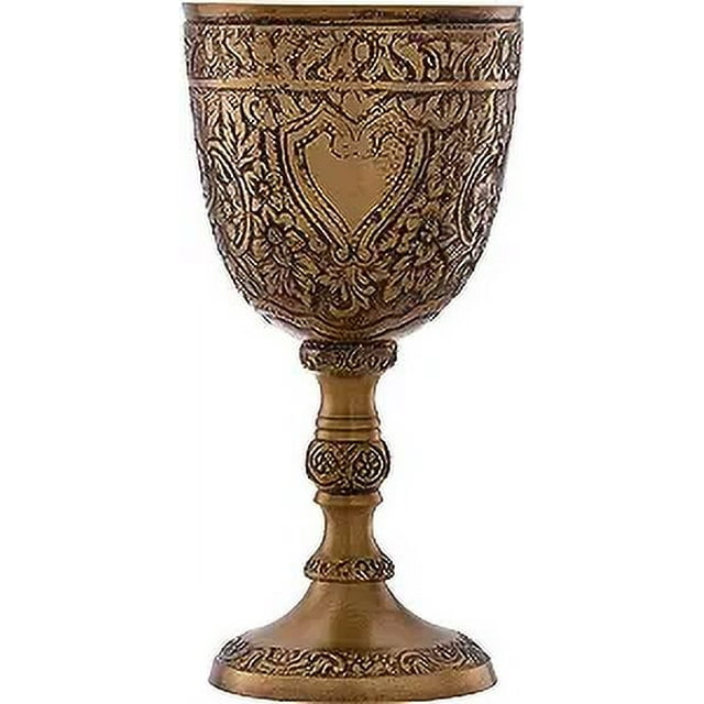 REPLICARTZUS Brass Wine Goblet Vintage Antique Finish Renaissance ...