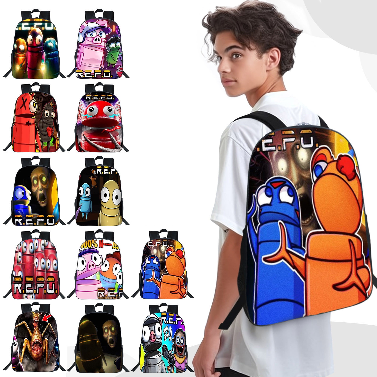 REPO Game Cartoon Backpack for School 1PC Backpack Large REPO Backpack ...