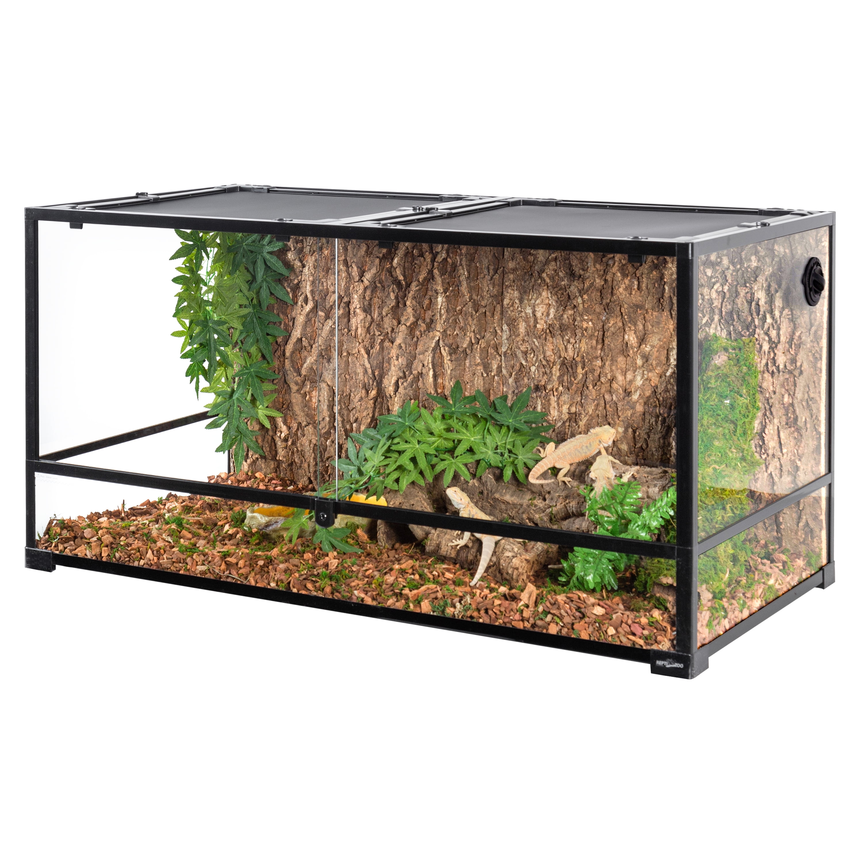 REPTIZOO Large Glass Terrarium, 120 Gallon, 48"L x 24"D x 24"H, Sliding ...