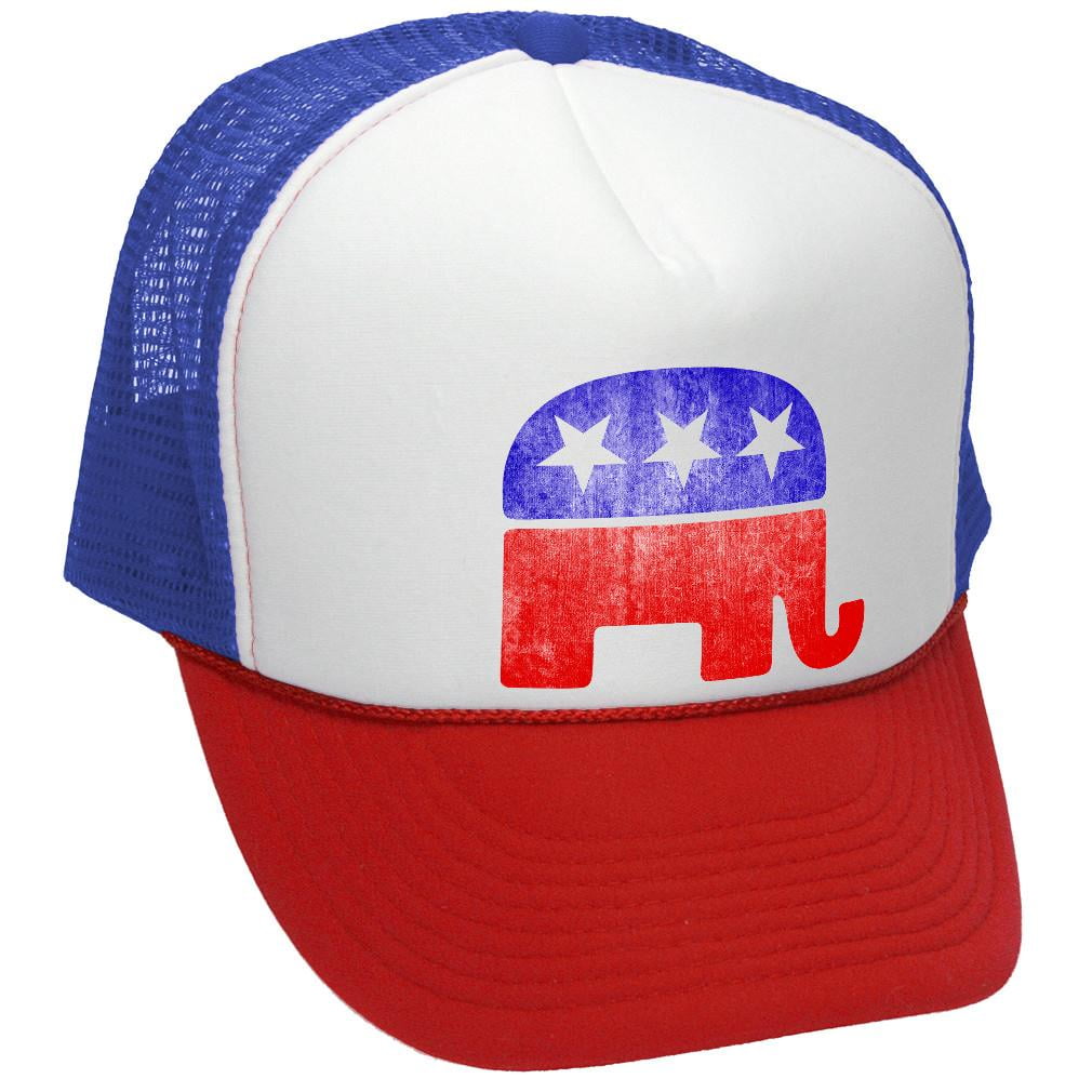 REPUBLICAN ELEPHANT - GRUNGE STYLE RETRO LOOK - Unisex Adult Trucker ...