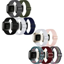 REQO Braided Stretchy Band Compatible for Fitbit Sense/Versa 3/4 and ...