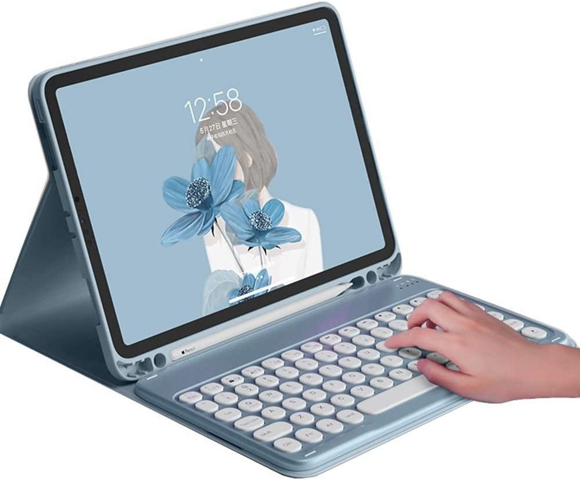 REQO 2022 New iPad Pro 12.9 inch Keyboard Case Cute Round Key Color ...