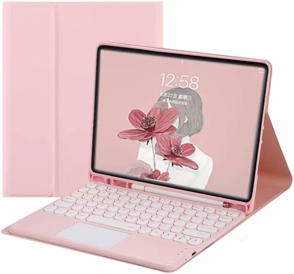 REQO 2022 iPad 10th Generation Keyboard Case with Touchpad Cute Round ...