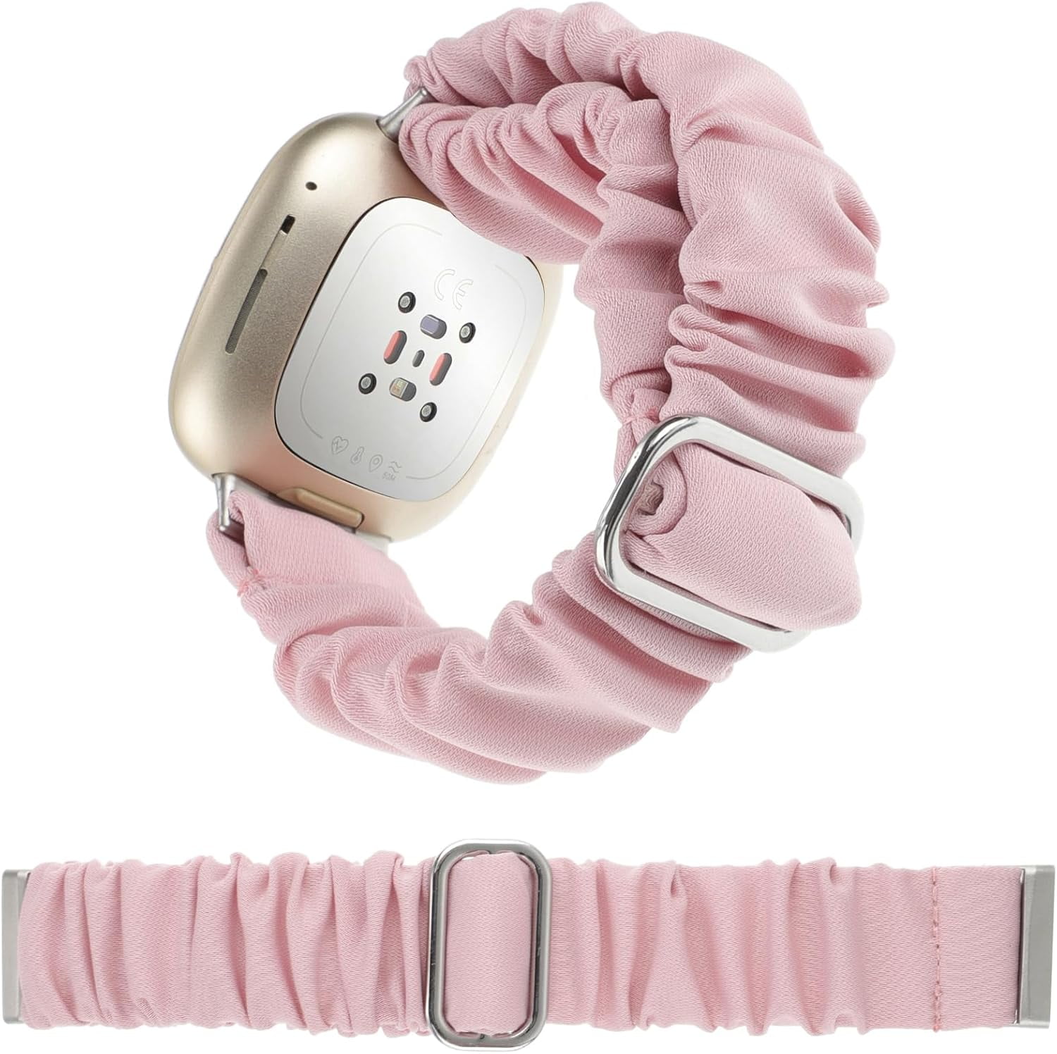 REQO Adjustable Scrunchies Bands Compatible with Fitbit Versa 3/Versa 4 ...