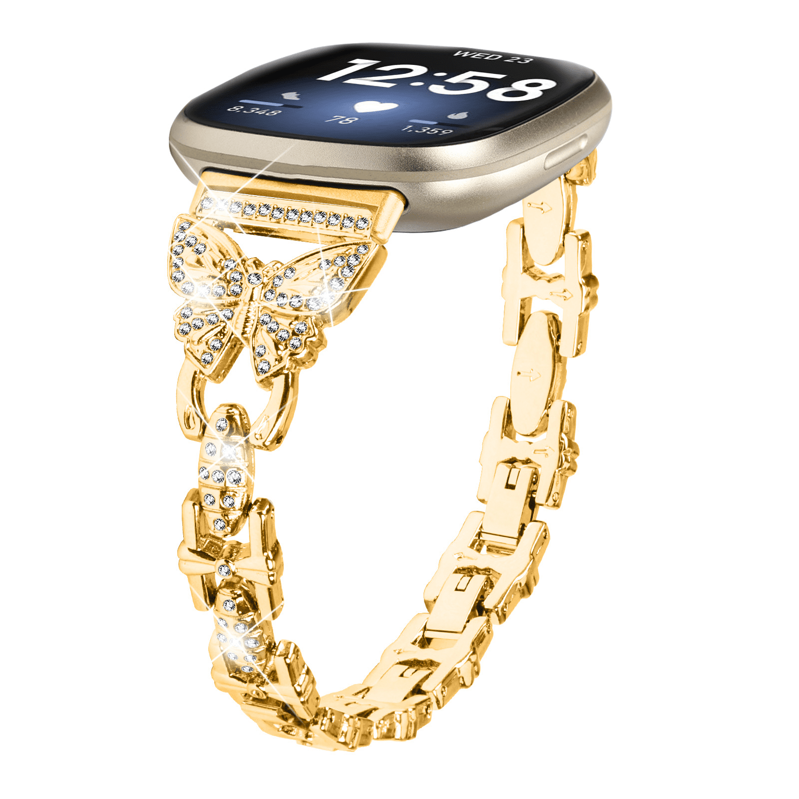 REQO Bling Bands Compatible with Fitbit Versa 4/Sense 2/Versa 3/Sense ...
