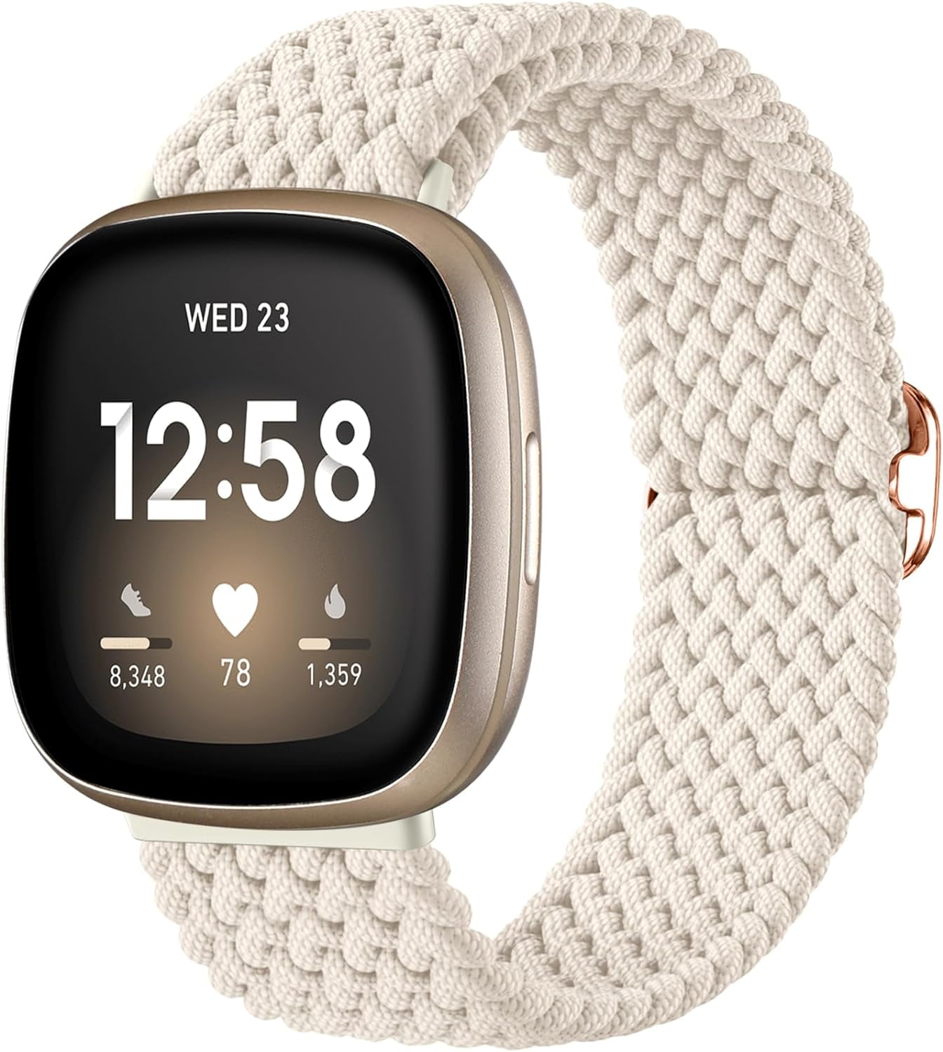 REQO Braided Stretchy Band Compatible for Fitbit Sense/Versa 3/4 and ...