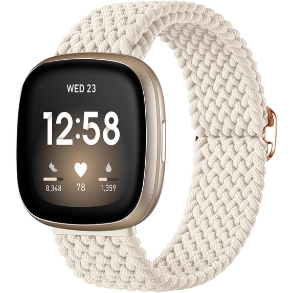 REQO Braided Stretchy Band Compatible for Fitbit Sense/Versa 3/4 and ...