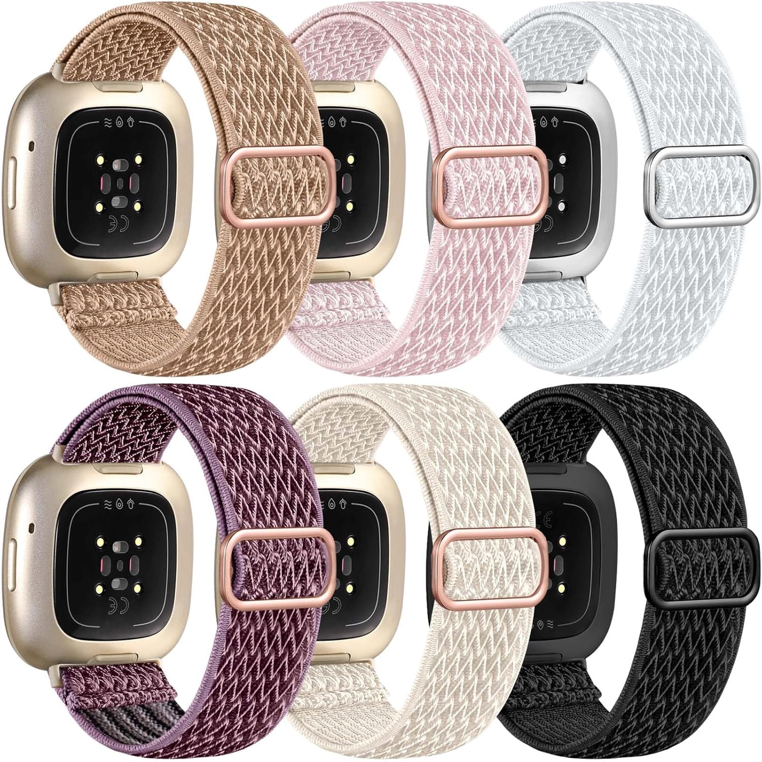REQO Compatible with Fitbit Sense 2 Bands/Sense/Versa 3/Versa 4 Bands ...