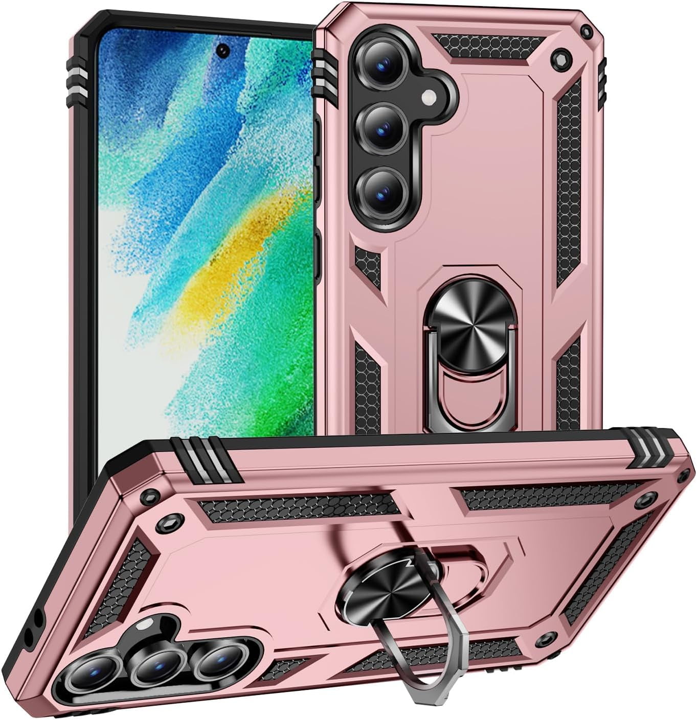 REQO Compatible with Samsung Galaxy S24 Fe Case Cover,Magnetic Car ...