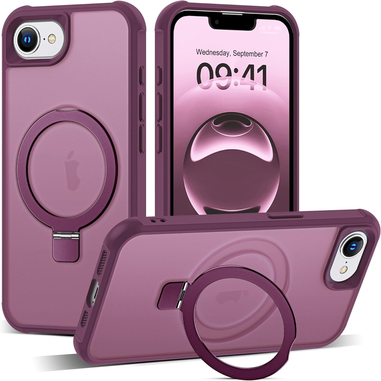 REQO Compatible with iPhone 16E Case with Invisible Magnetic O-Ring ...