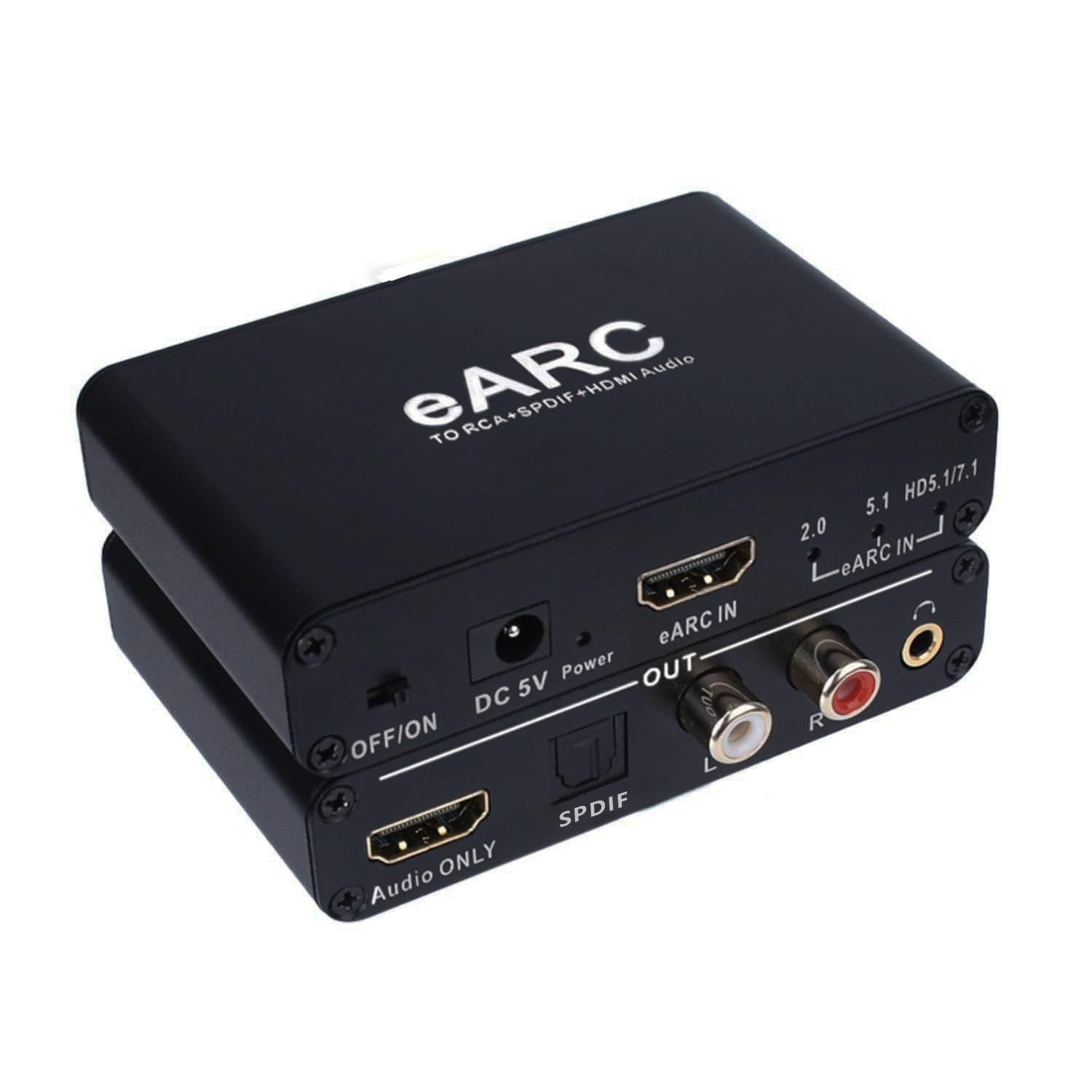 REQO HDMI eARC/ARC to HDMI, RCA R/L, Optical, 3.5mm Audio Converter ...
