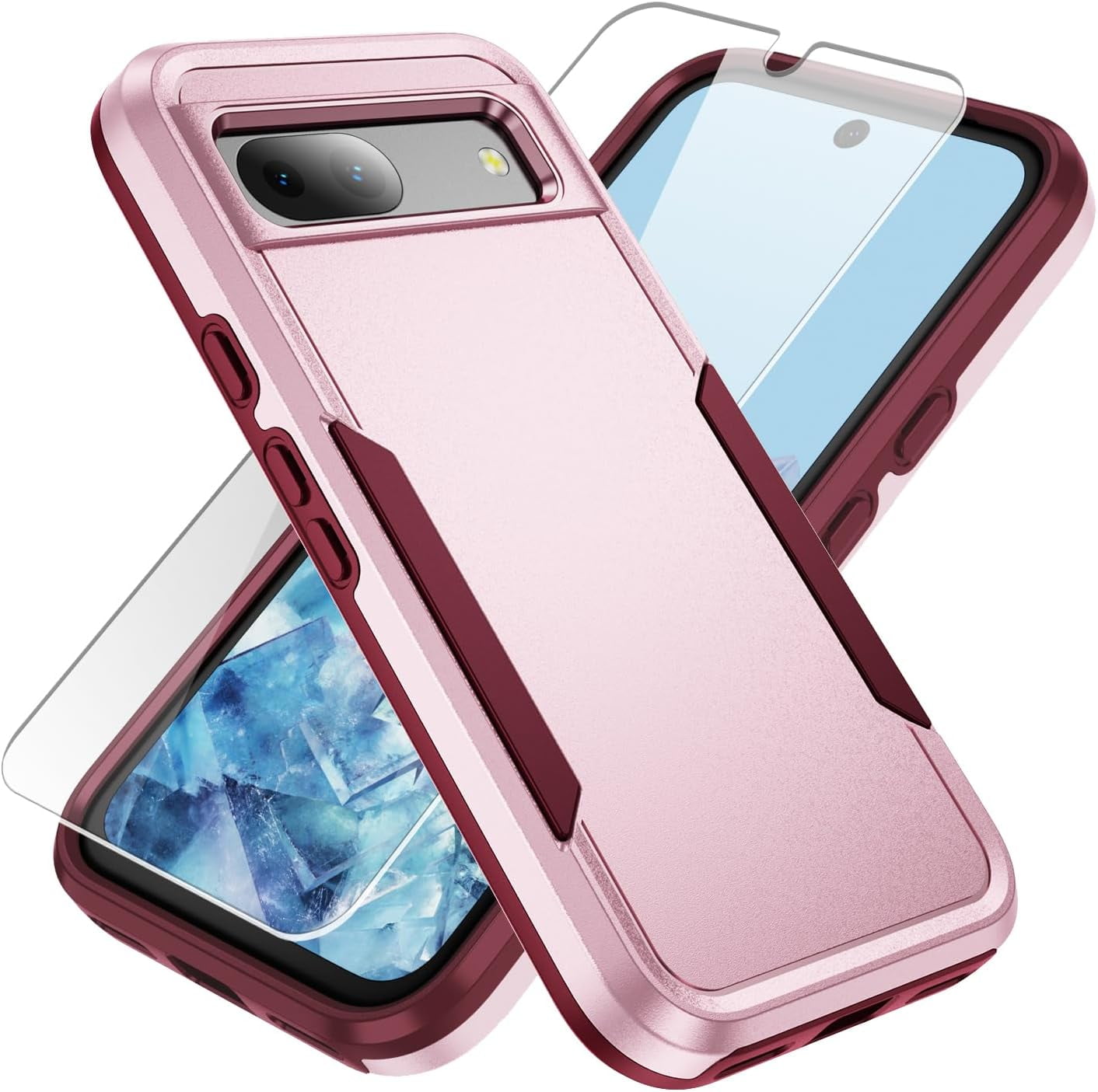 REQO Heavy Duty Rugged Shockproof Phone Case, Google Pixel 8a, Pink ...