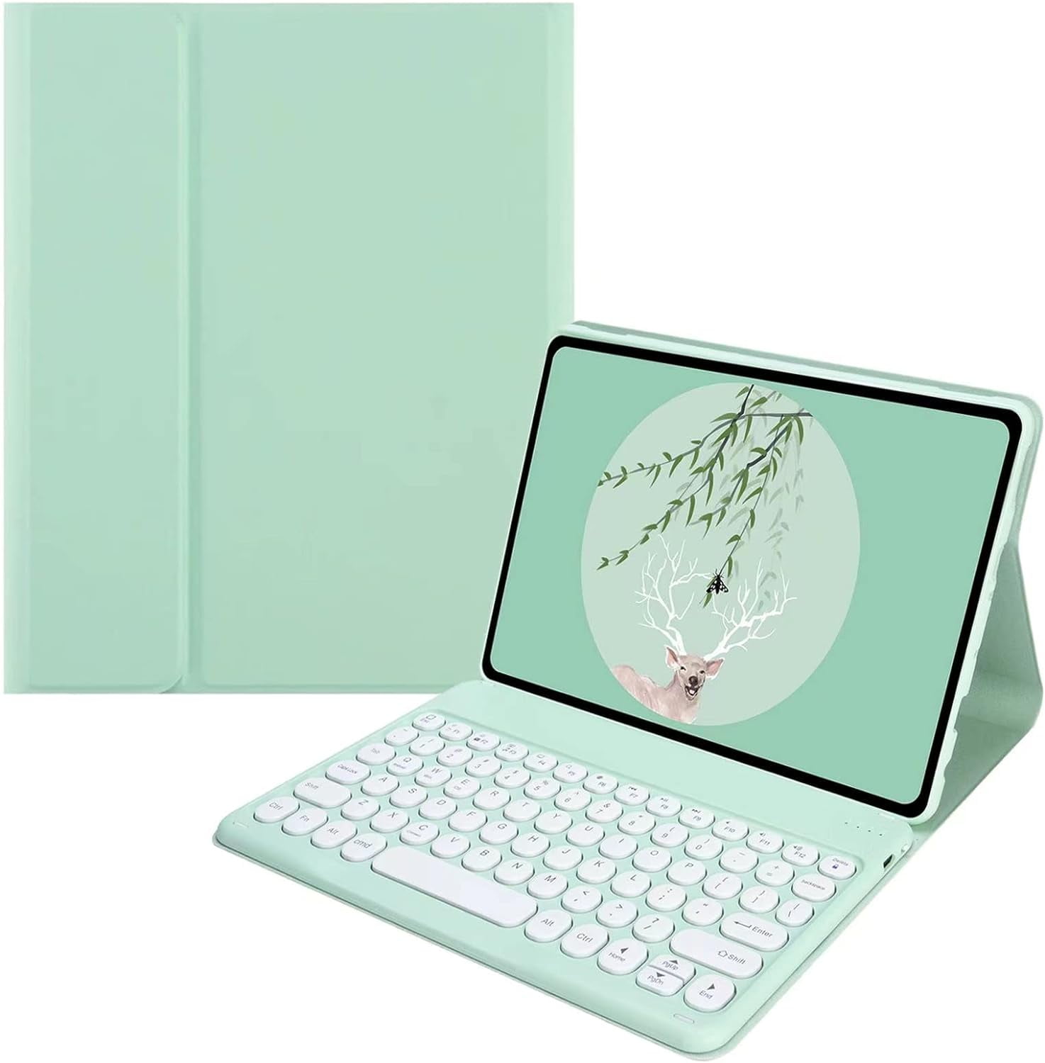 REQO Keyboard Case for Lenovo Tab M10 FHD Plus/K10 Case, Round Keys ...