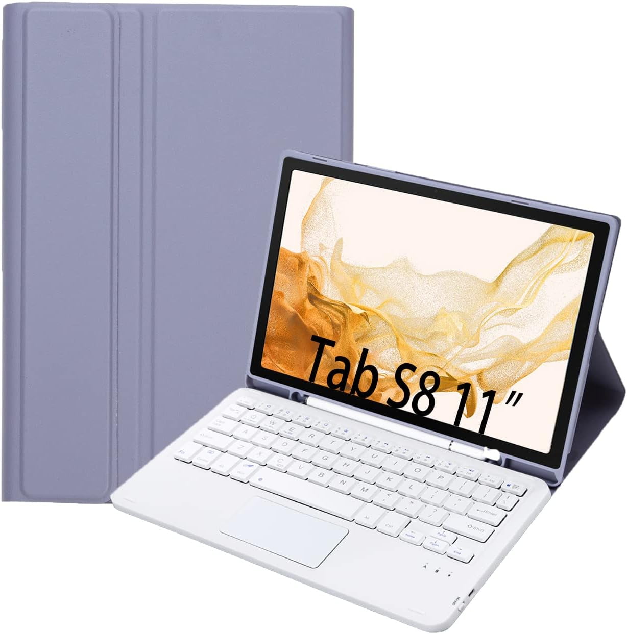 REQO Keyboard Case for Samsung Tab S8 / S7 with Touchpad, Detachable ...