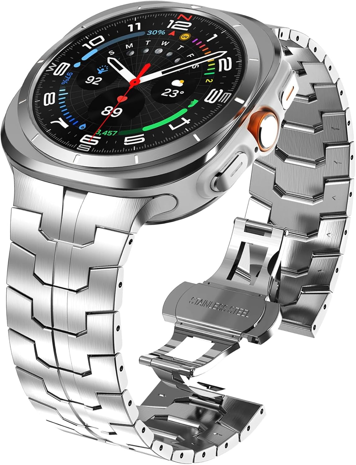 REQO Metal Band for Galaxy Watch Ultra Bands 47mm 2025/2024 Men Rugged ...