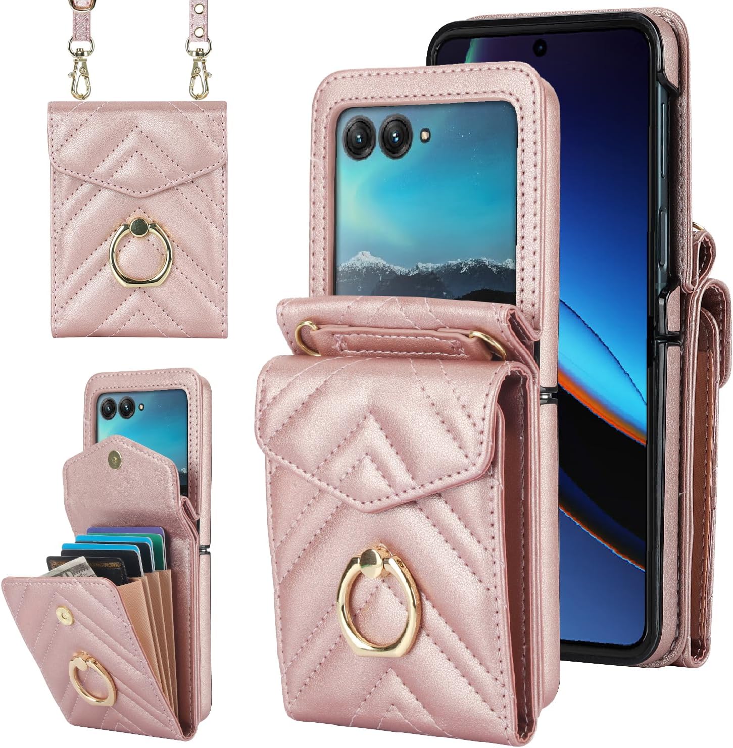 REQO Phone Case for Motorola Razr 40 Ultra/Moto Razr Plus 2023 Wallet ...