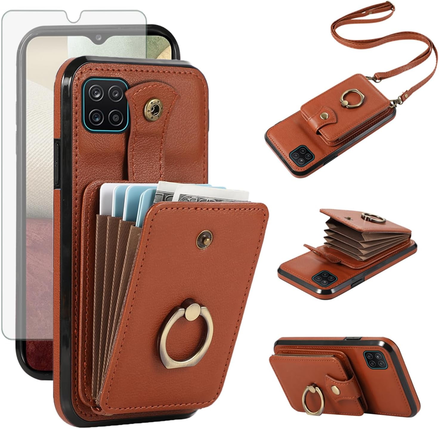 REQO Phone Case for Samsung Galaxy A12/M12 Wallet Cell Cover with ...