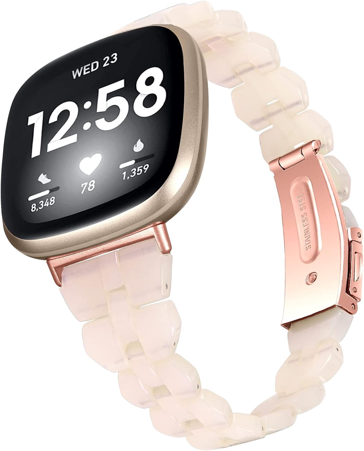 REQO Resin Bands Compatible with Fitbit Versa 4/Versa 3/Sense 2/Sense ...