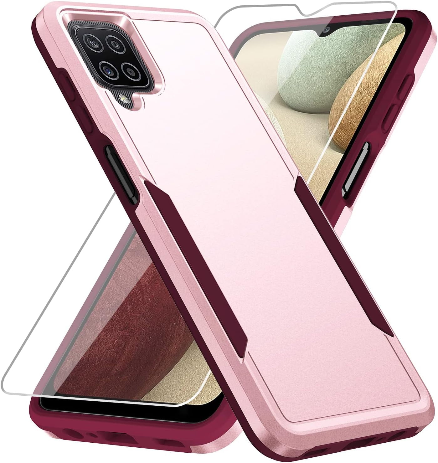 REQO for Samsung Galaxy A12 Case,Galaxy A12 Case with Screen Protector ...