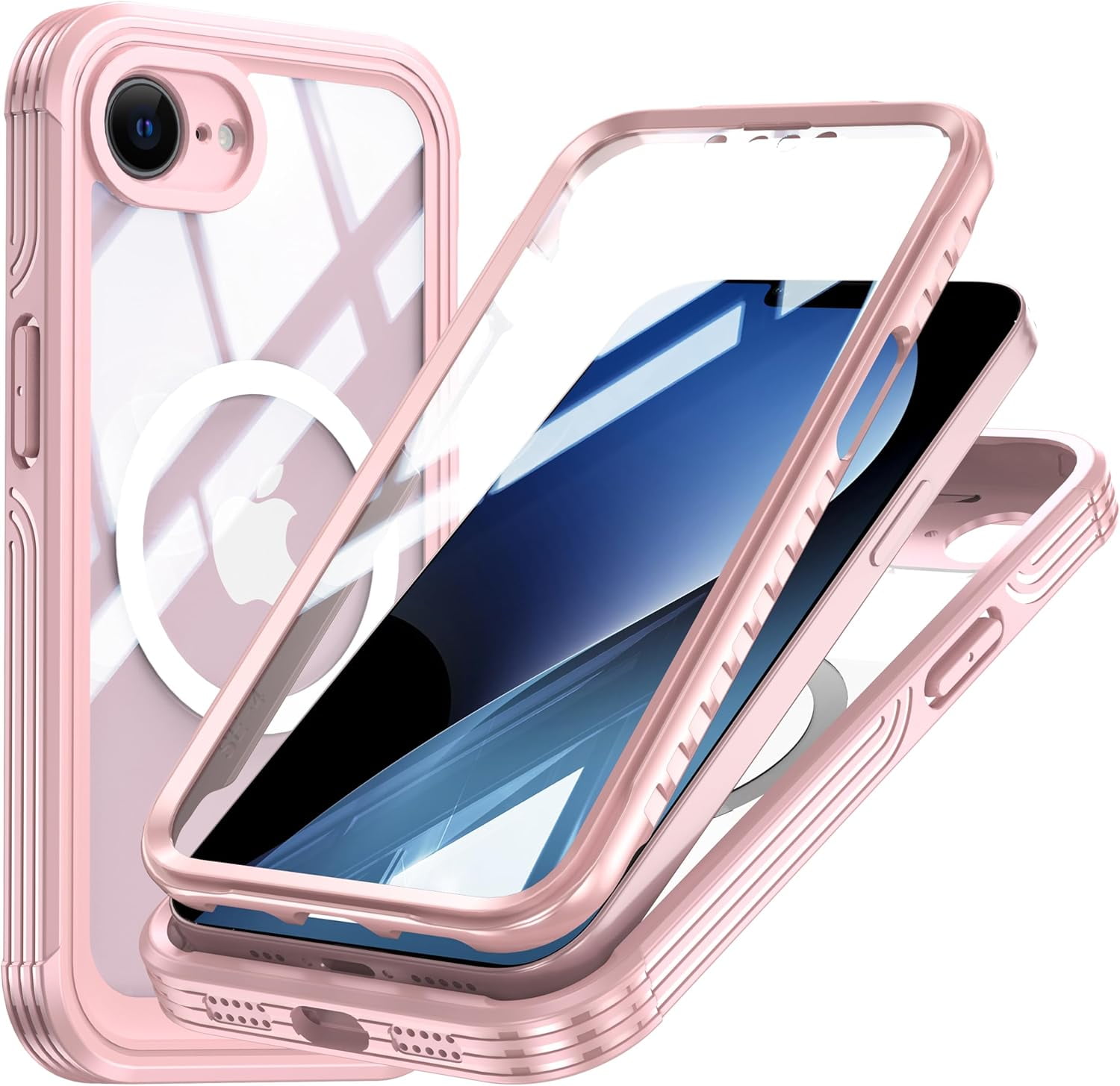 REQO for iPhone 16E Case Military Grade Rugged 360 Full Body Built in ...