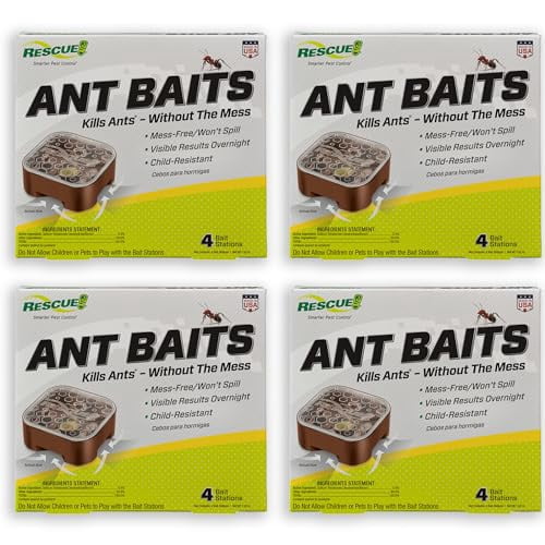 RESCUE! Ant Baits - 4 Pack - 16 Bait Stations - Walmart.com