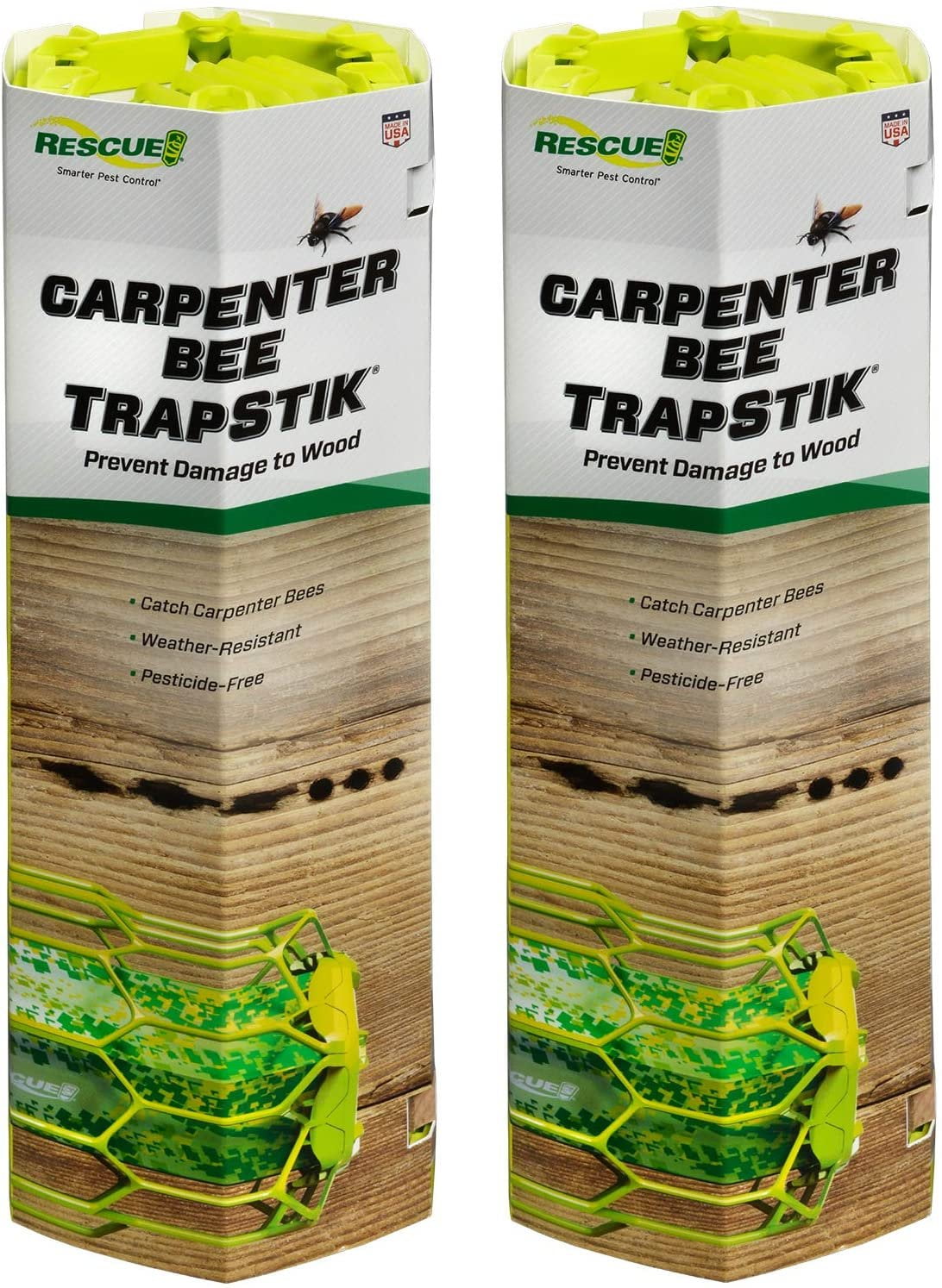 Rescue Carpenter Bee TrapStik, Sticky Hanging Trap for Carpenter Bees ...