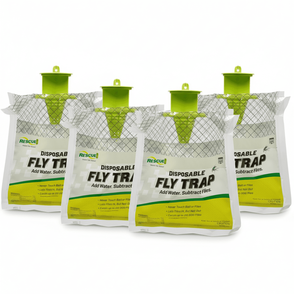 RESCUE! Disposable Fly Trap Outdoor Catches 20,000 Flies No Poison 4 ...
