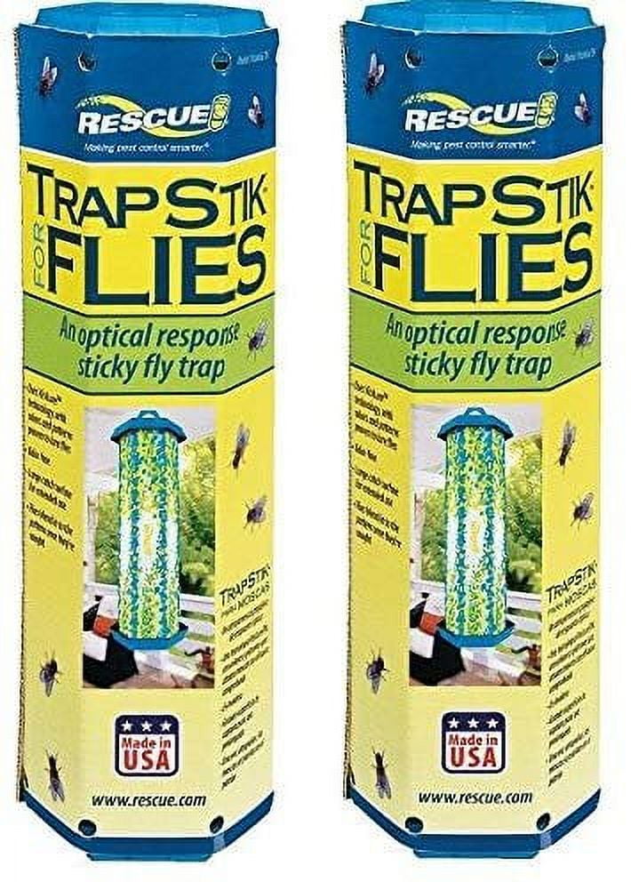 RESCUE! Non-Toxic TrapStik for Flies 2 - Sticky Insect Flight Stick for ...