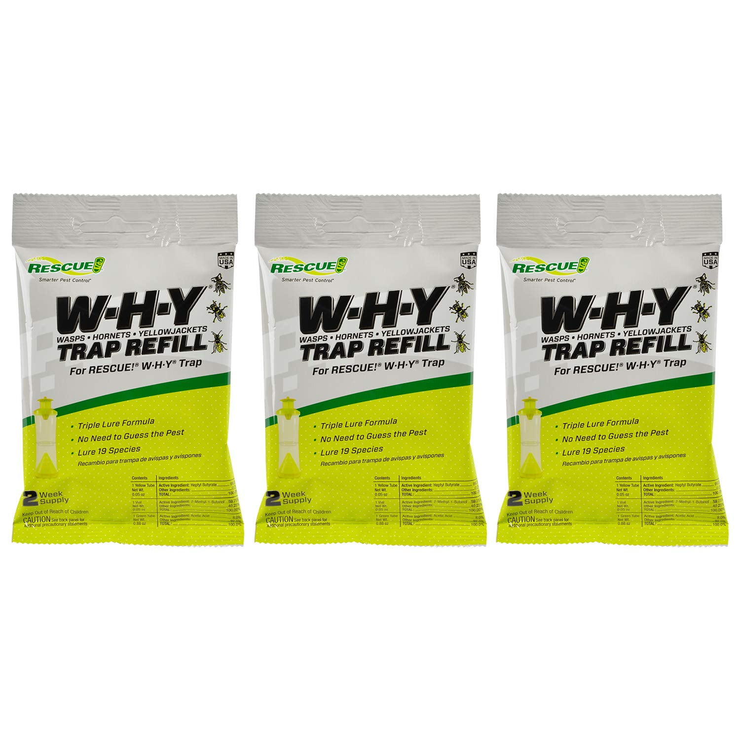 RESCUE! Non-Toxic Wasp, Hornet, JKF25 Yellowjacket Trap (WHY Trap ...