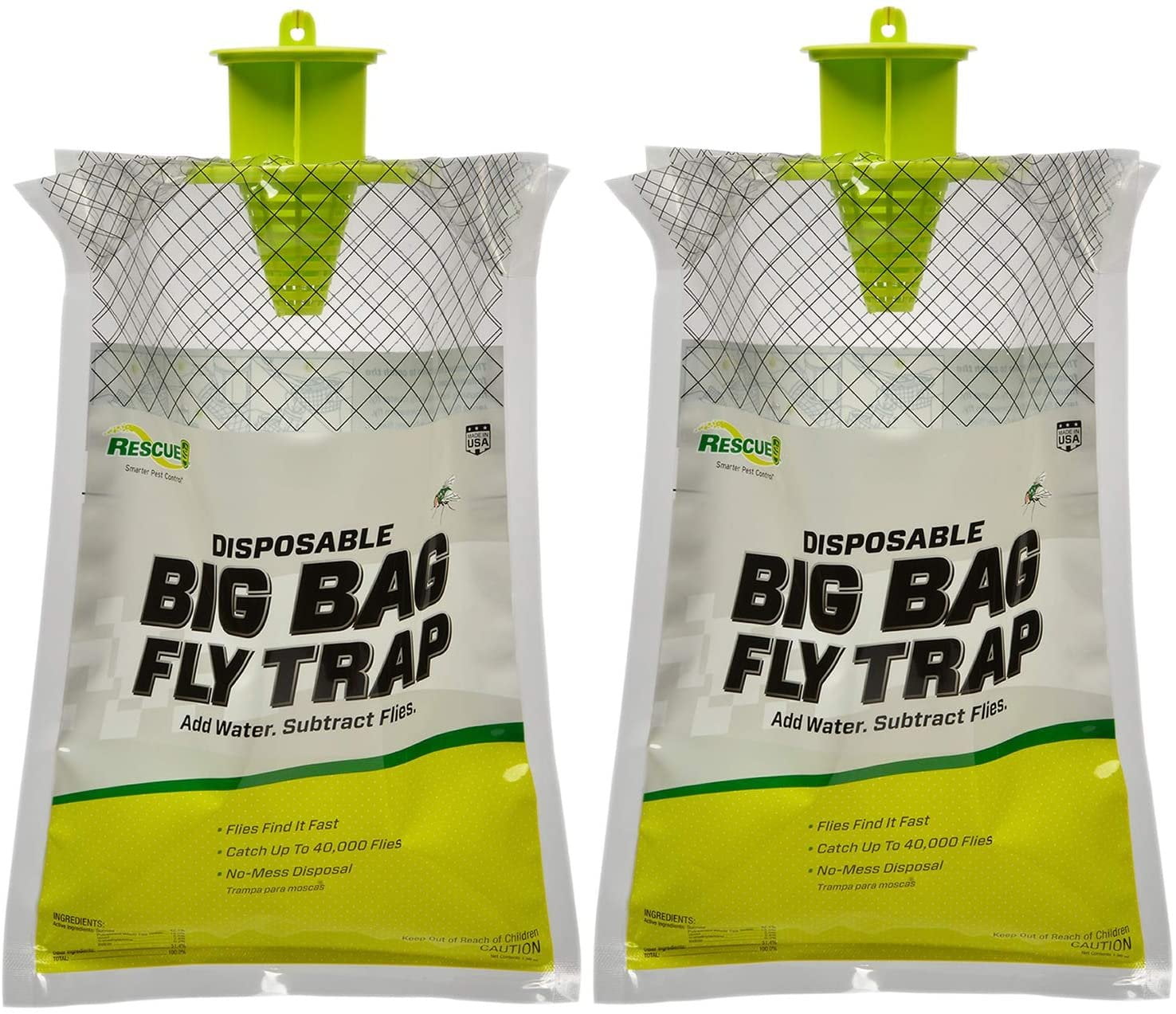 RESCUE!, Outdoor Disposable Fly Trap, Baited for Hundreds of Fly ...