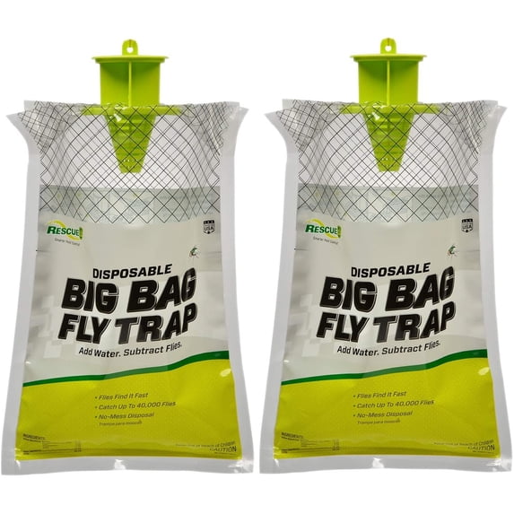 RESCUE!, Outdoor Disposable Fly Trap, Baited for Hundreds of Fly ...