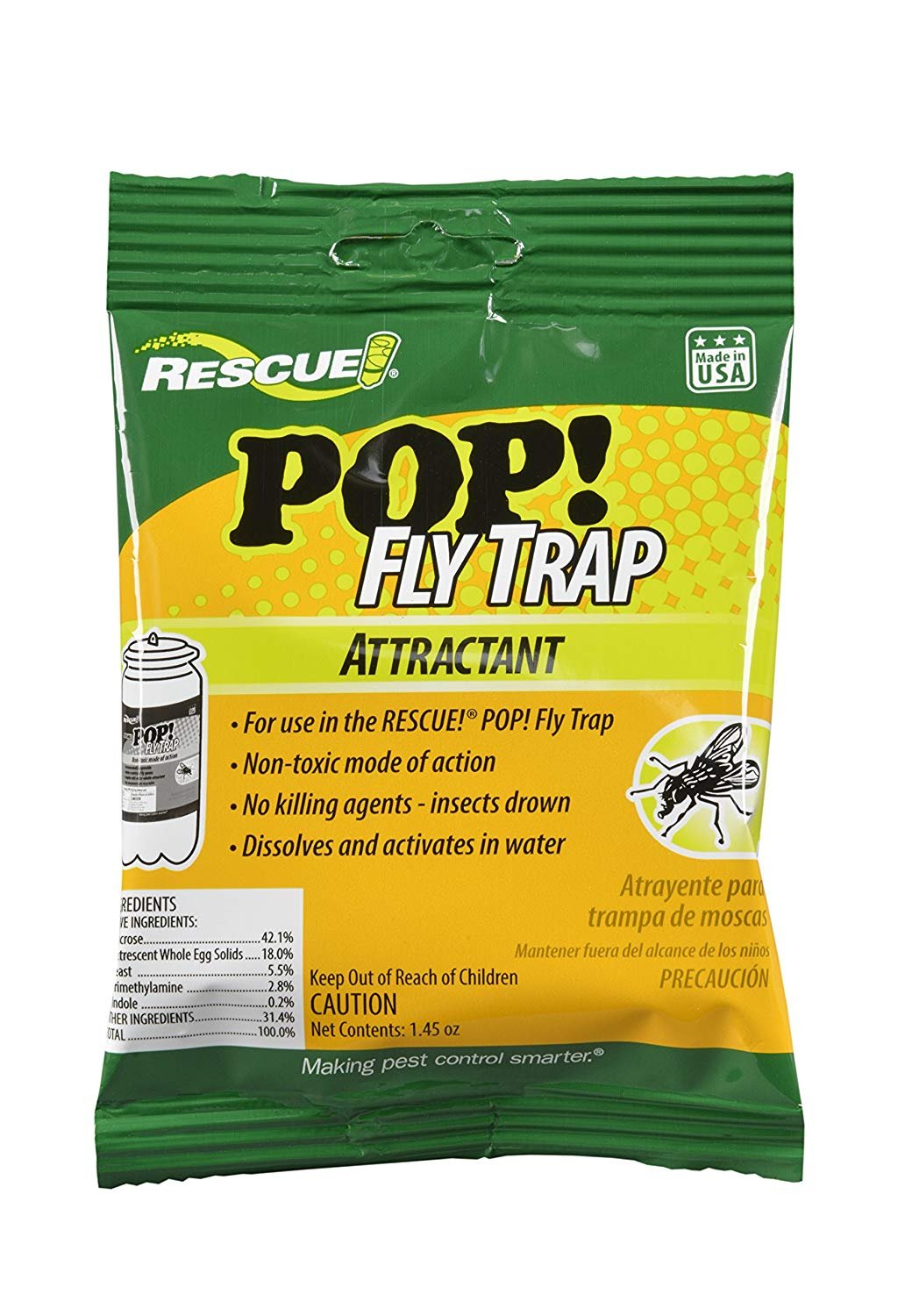 RESCUE Outdoor Non-Toxic POP! Fly Trap Attractant Refill - Walmart.com